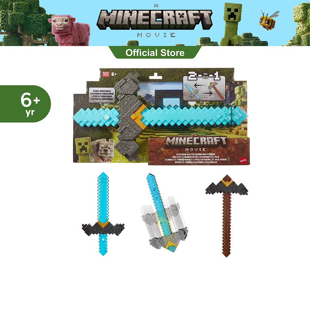 [2025 MINECRAFT MOVIE] Minecraft Click And Switch Sword And Pickaxe ...