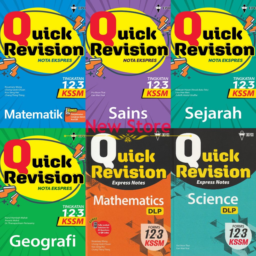 [NEWSTORE]EPH教育出版社🌟Quick Revision (Nota Ekspres) - Tingkatan 123 KSSM - Sains / Matematik ...