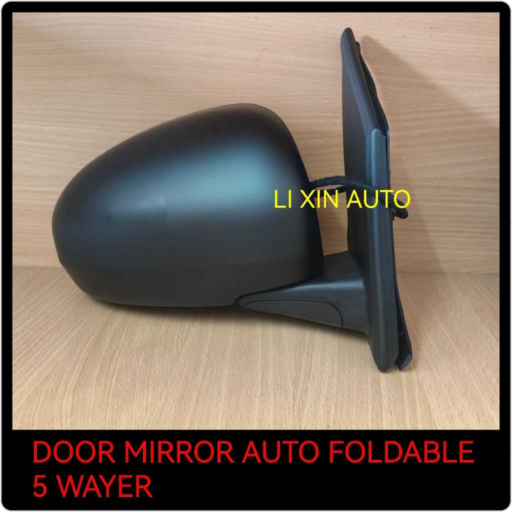 PERODUA AXIA 2014-2019 DOOR MIRROR / SIDE MIRROR AUTO FOLDABLE 5 PIN ...