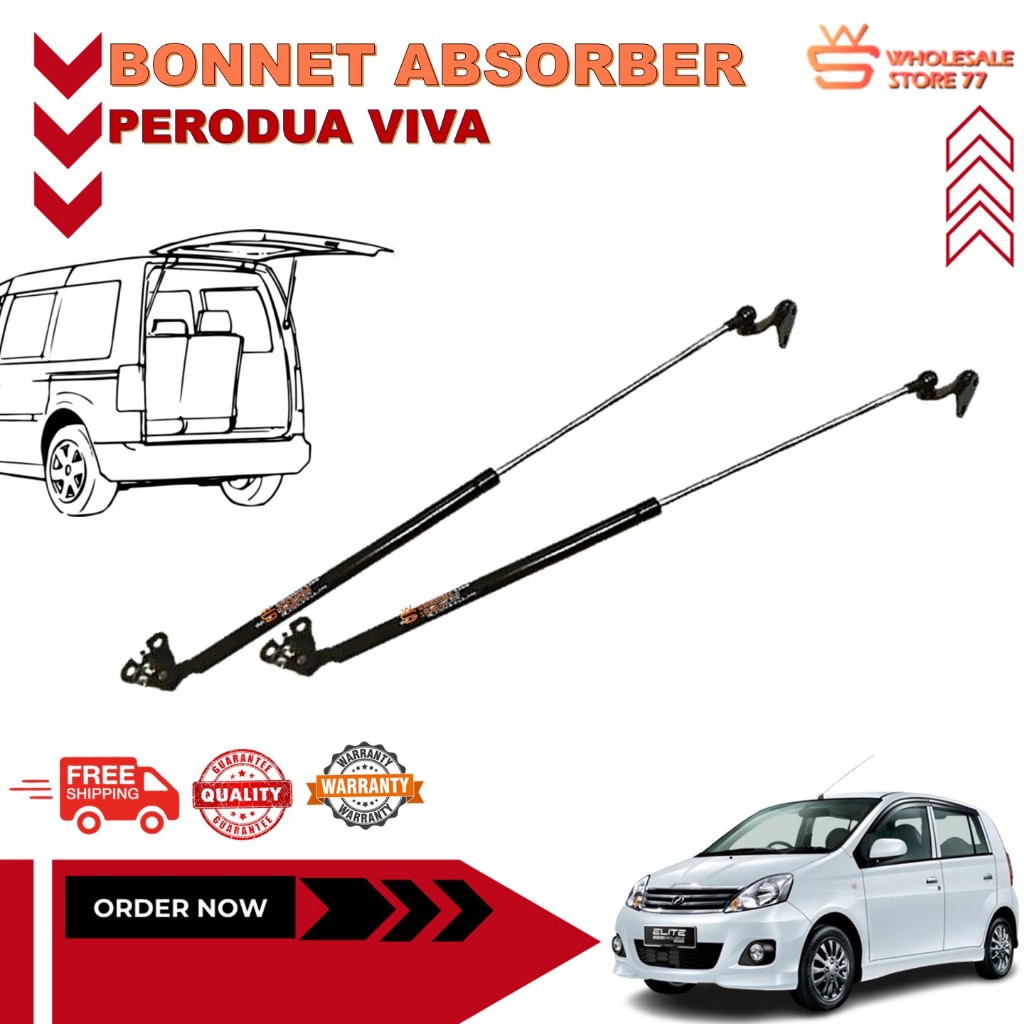 PERODUA VIVA BONNET REAR ABSORBER BONNET DAMPER BOOT PERODUA VIVA RIGHT ...