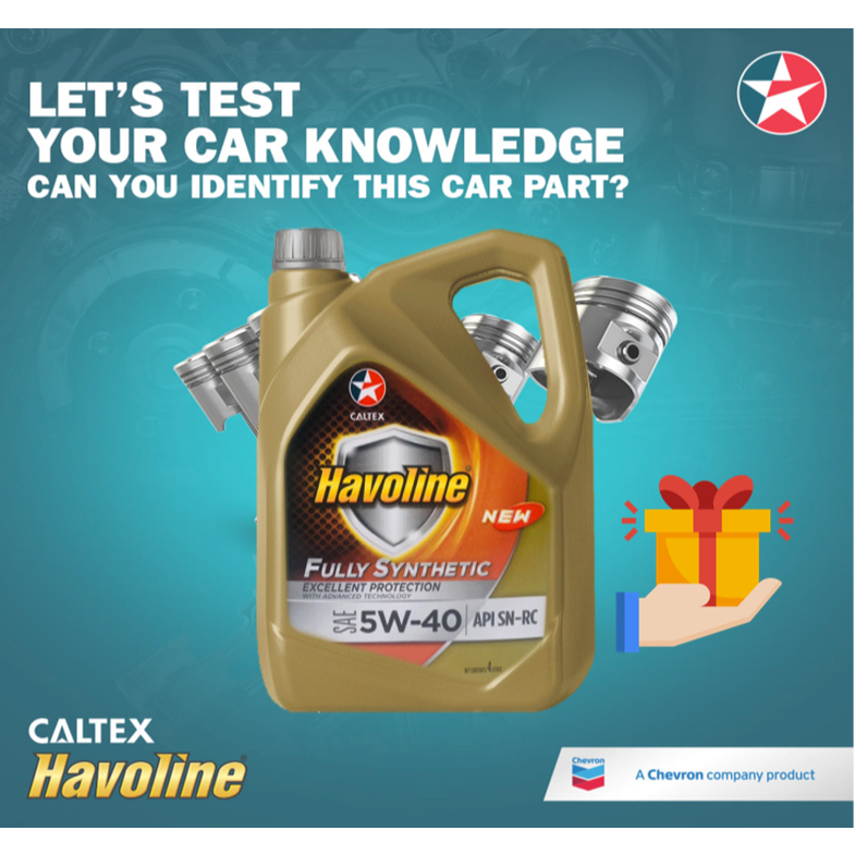 (Free Gift)Caltex Havoline® Fully Synthetic SAE 5W-40 Fully Synthetic ...
