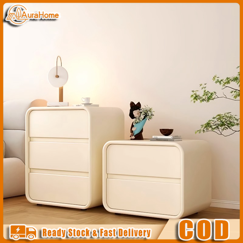 Cream Style Bedside Table Simple Modern Small Apartment Bedside Table ...
