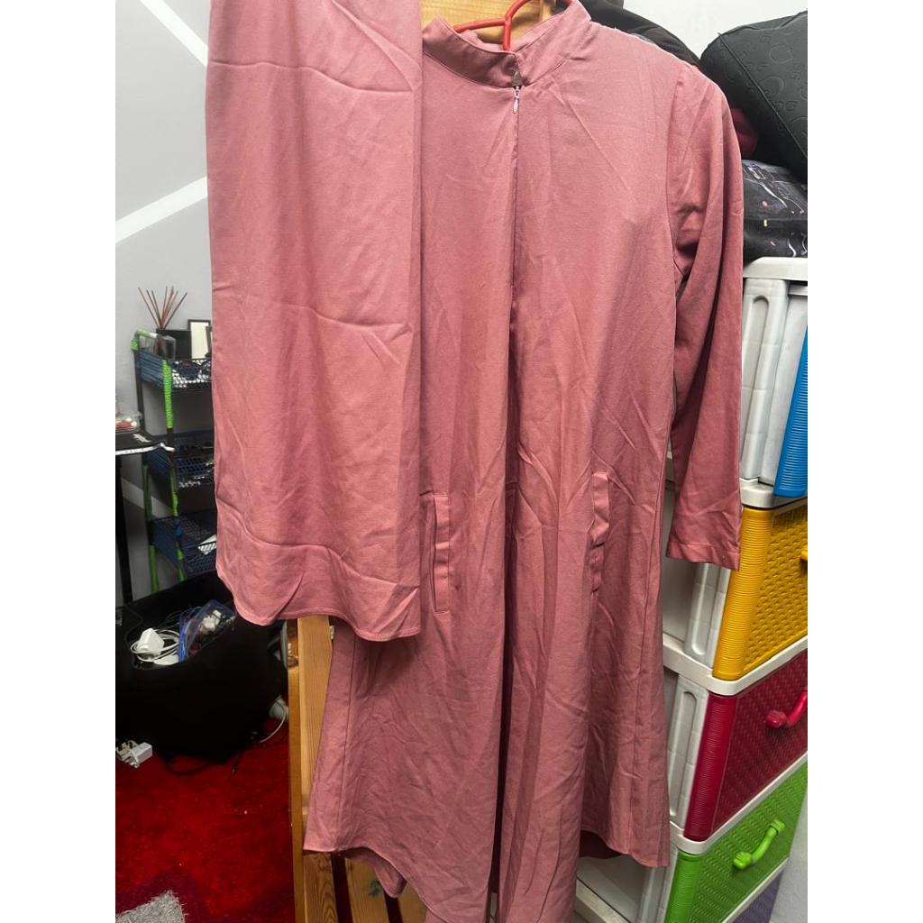baju kurung pink color and brown color | Shopee Malaysia
