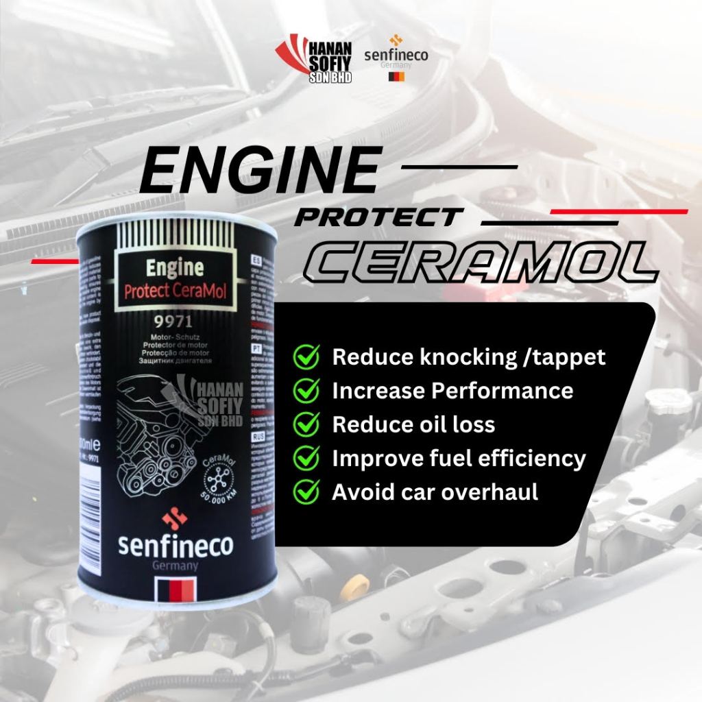 𝐇𝐚𝐧𝐚𝐧 𝐒𝐨𝐟𝐢𝐲 Senfineco Engine Protect CeraMol - 50,000km Automotive Car ...