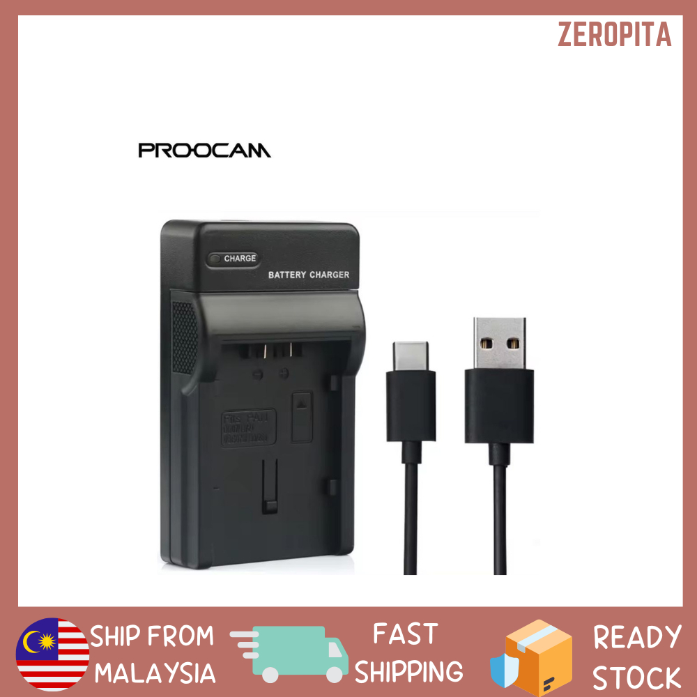 🔥Ready Stock🔥PROOCAM Single c USB camera battery fast charger for Canon ...