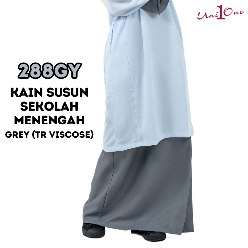Uni1One Kain Kurung // Kain Susun Sekolah Menengah Kelabu Bergetah ...