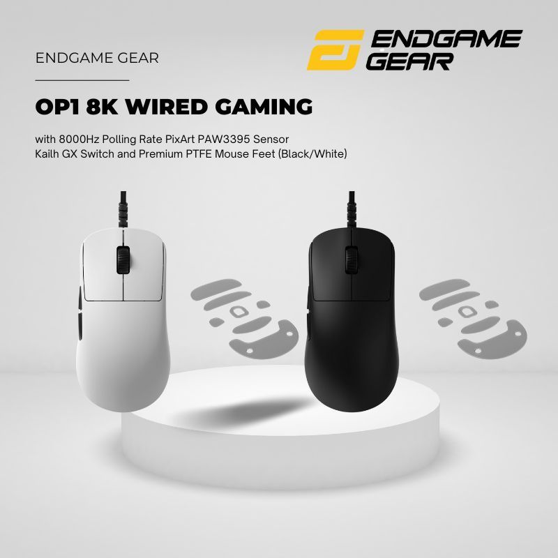Endgame Gear OP1 8K Wired Gaming Mouse with 8000Hz Polling Rate, PixArt ...
