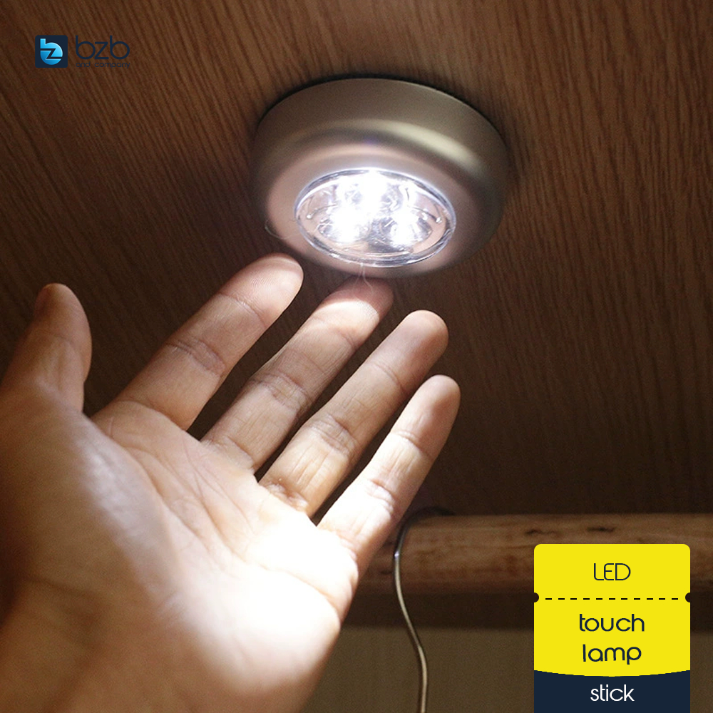 3 LED Lamp Battery Stick Tap Touch Push Security Kitchen Bedroom Car ...