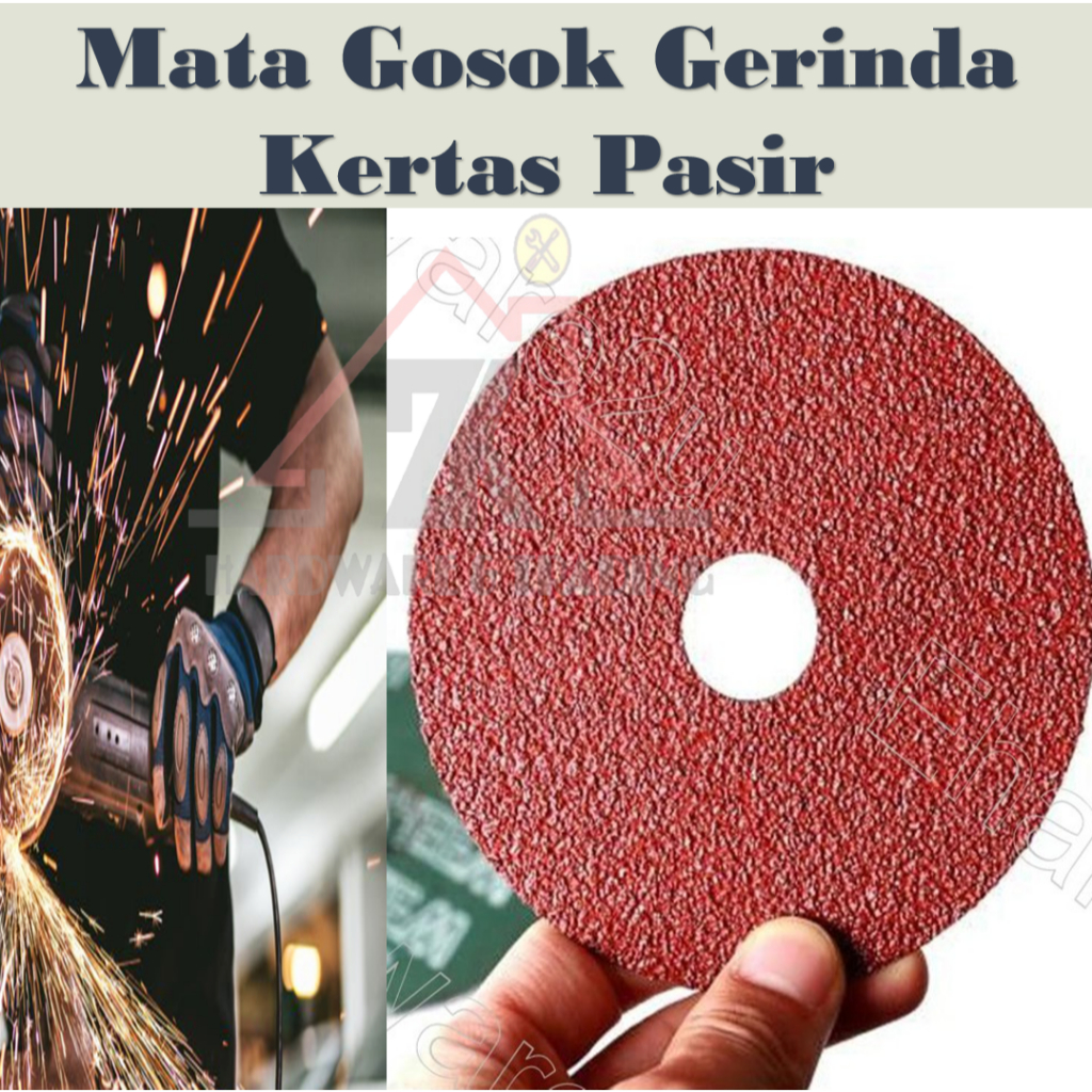 Mata Gerinda Kertas Pasir Bulat Mata Gosok Bulat 4" Resin Fabric Sand ...