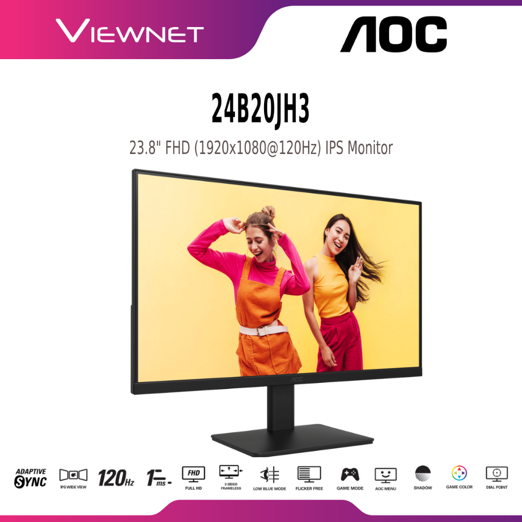 AOC 23.8" 24B20JH3 (120HZ/1MS) / 24B15H2 (100HZ/8MS) / 24B2XH (75HZ/8MS ...