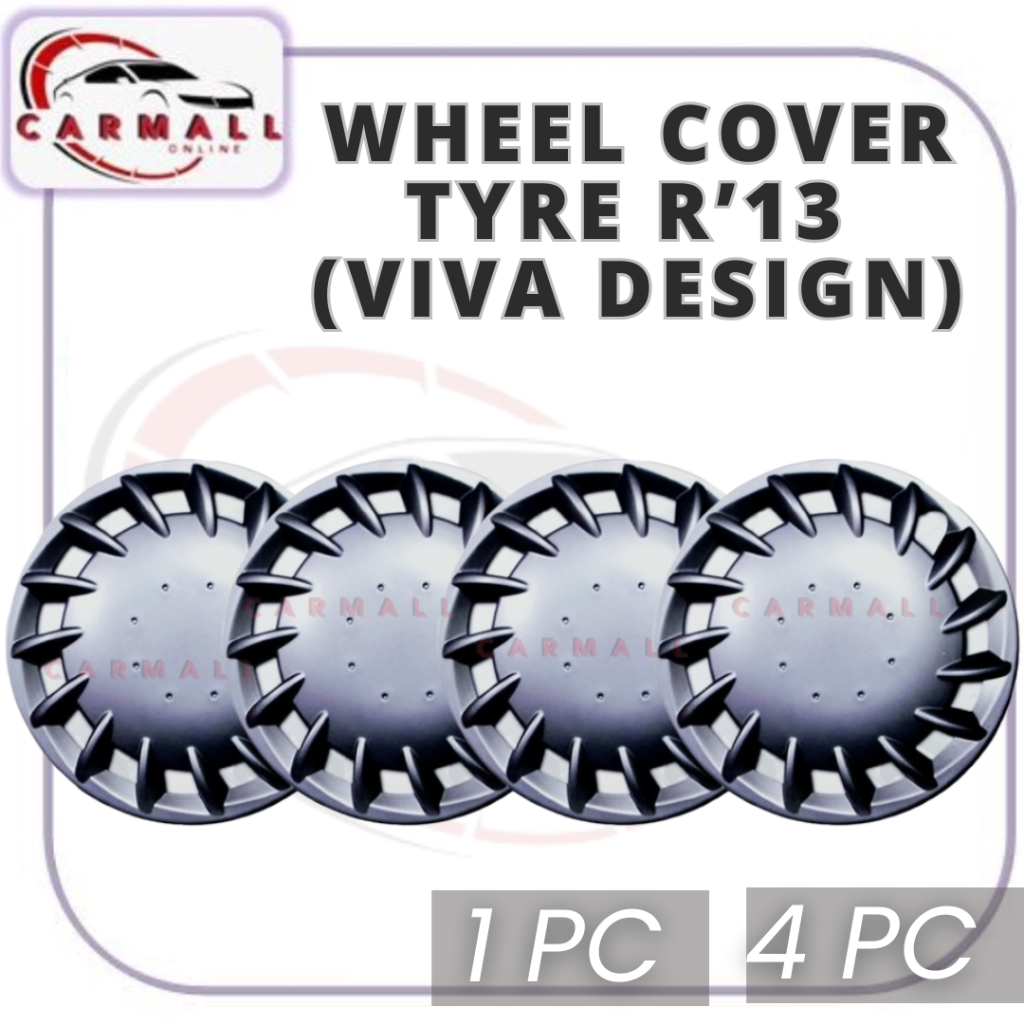 Universal R13'' Inch Car Wheel Cover Tyre Center Hub Cap Steel Rim ...