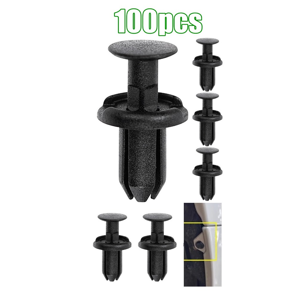 100pcs Car Bumper Clip Fastener Vios Altis Camry Alpha Bumper Wheel ...