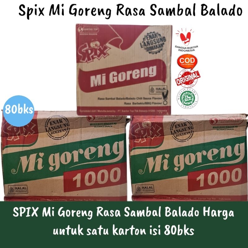 Spix Mi Goreng Snack Jadul / Mi Spix /Mie Spix Harga untuk satu karton ...