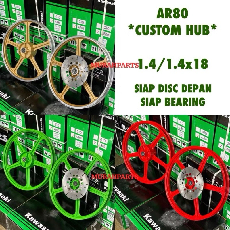 AR80 CUSTOM HUB SPROCKET PNP EX5 1.4/1.4X18 FULL CHOP KAWASAKI SPORT ...