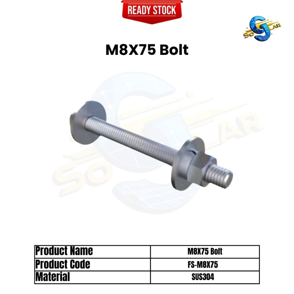 Solar Bolt M8x75 -Solar Mounting System | Shopee Malaysia