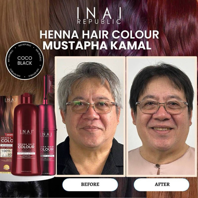 INAI PEWARNA RAMBUT/HENNA HAIR COLOUR INAI REPUBLIC/DYE/HALAL | Shopee ...