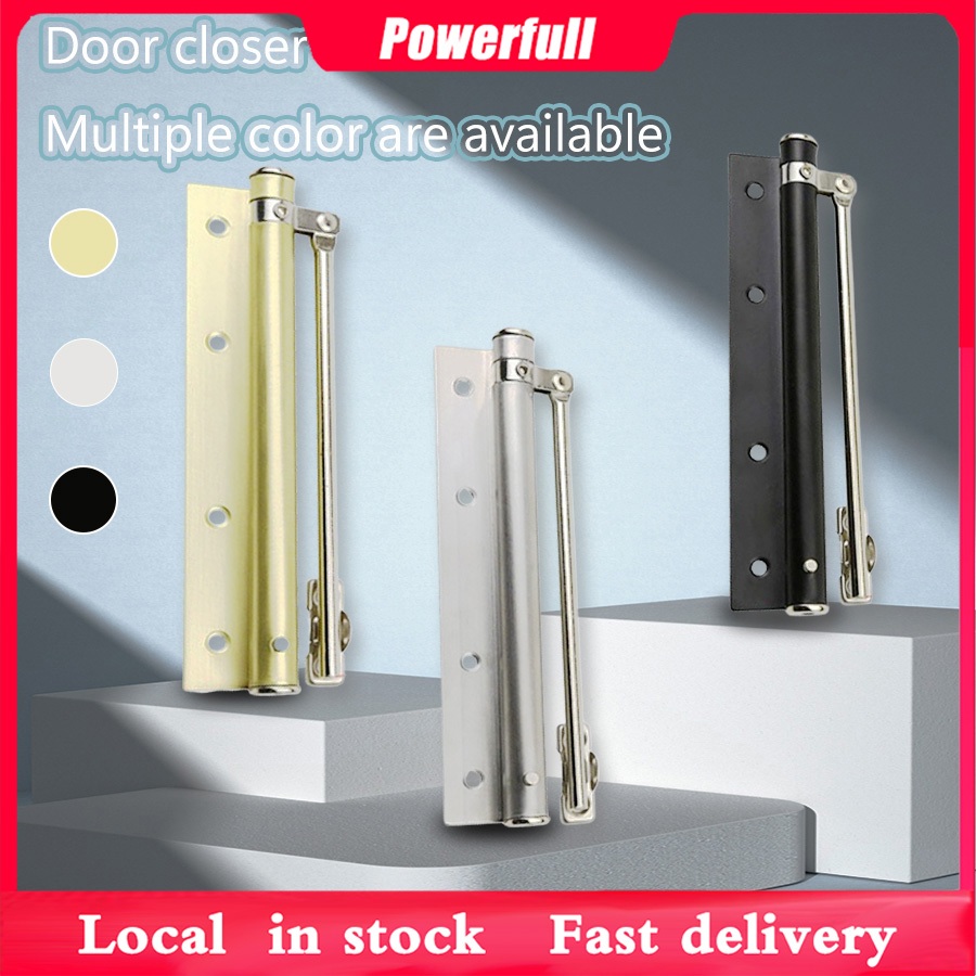 Adjustable Door Closer Aluminum Alloy Automatic Door Spring Closer Soft ...