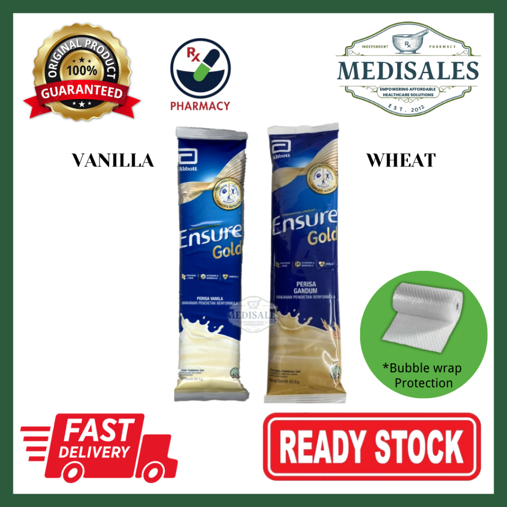 (TRIAL PACK) ENSURE GOLD 60.6G SACHET (VANILLA | WHEAT FLAVOR) X 1'S ...