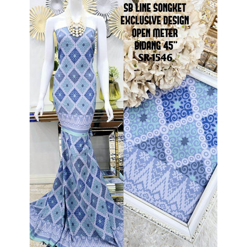 Kain SB Line Songket Exclusive Bidang "45~4 Meter( Time limited offer ...