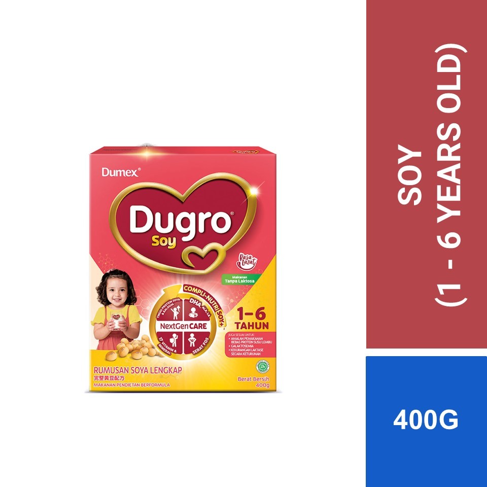 Dumex Dugro Soy Tailored Nutrition Milk Formula 1-6 years (400g) (Susu ...