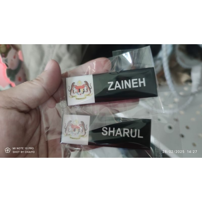 NAMETAG JATA NEGARA STANDARD/ EPOXY NAMETAG / UV PRINT NAMETAG FAST ...