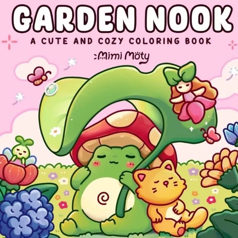 Garden Nook Digital Coloring Page By Mimi Moty | Shopee Malaysia