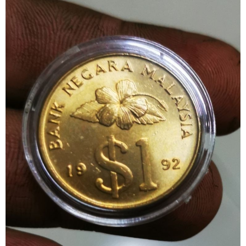 Syiling Malaysia Rm1 1992 (Gold) Cantik ( Ori tak cuci ) Seperti Di ...