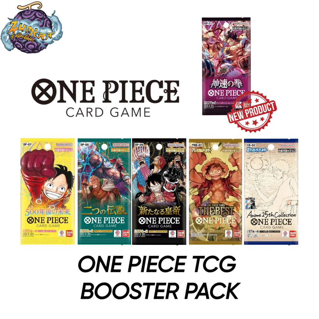 ONE PIECE TRADING CARD GAME - BOOSTER PACK (OP07)(OP08)(OP09)(PRB01 ...