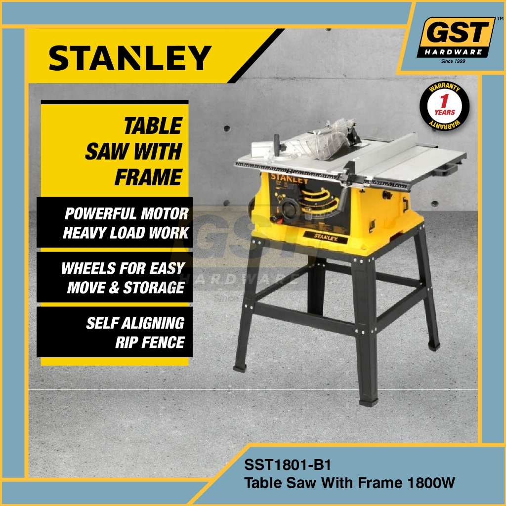 Stanley table Saw With Frame 1800w SST1801-B1 | Shopee Malaysia