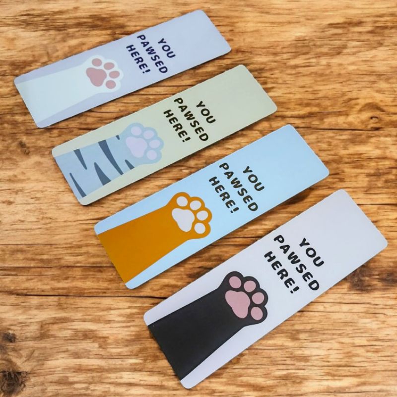 Penanda Buku Kucing Cat Paw Paper Bookmarks Reading Book Page Marker ...
