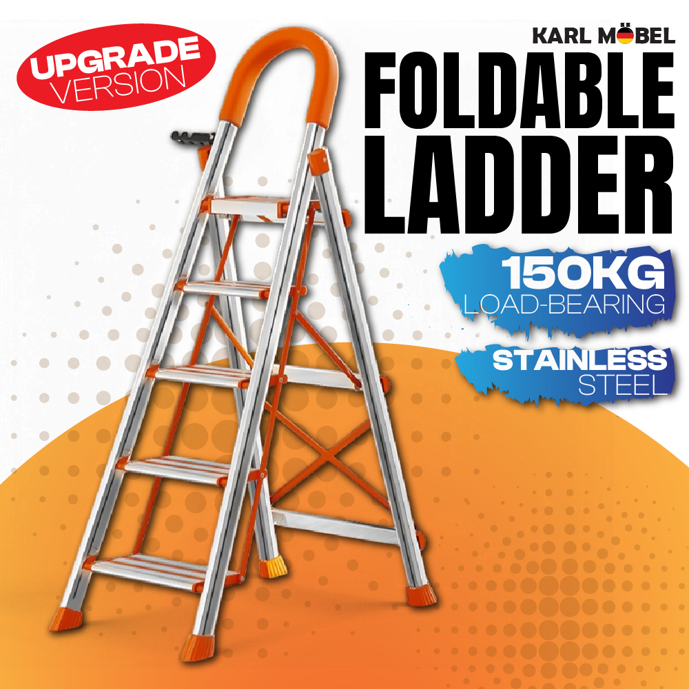 Aluminum ladder Tangga lipat Ladder Folding Heavy Duty Ladder ...