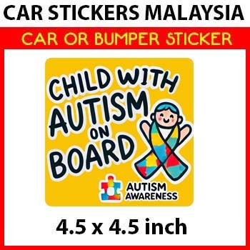 Car Sticker / Bumper Sticker / Motor Sticker - Child with Autism On ...