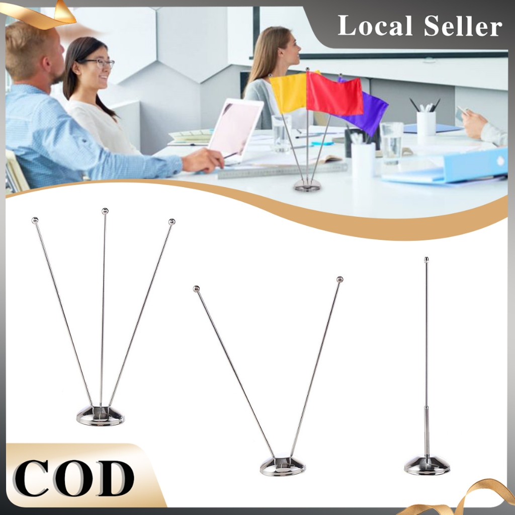 Mini Table Flag Stand Triple Stainless Steel Desktop Stand Flagpole ...