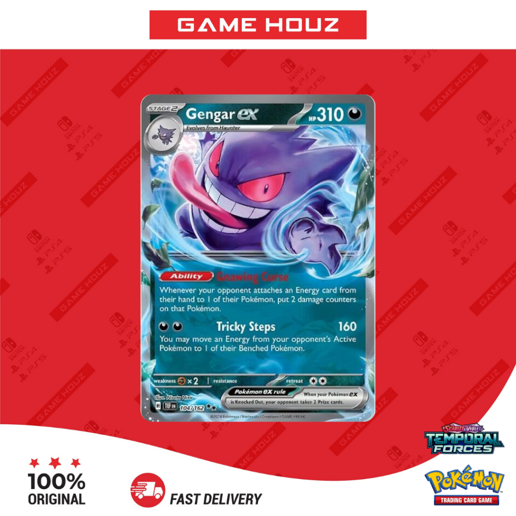 (PTCG) Gengar ex (099/162) [SV05-Scarlet & Violet Temporal Forces] | Shopee Malaysia