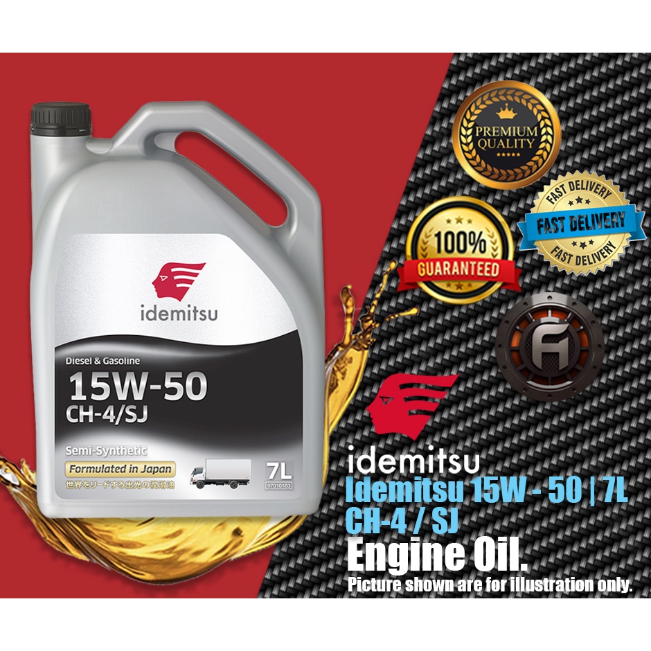 IDEMITSU ENGINE OIL | 15W - 50 7L | SEMI SYNTHETIC | CH - 4 / SJ ...