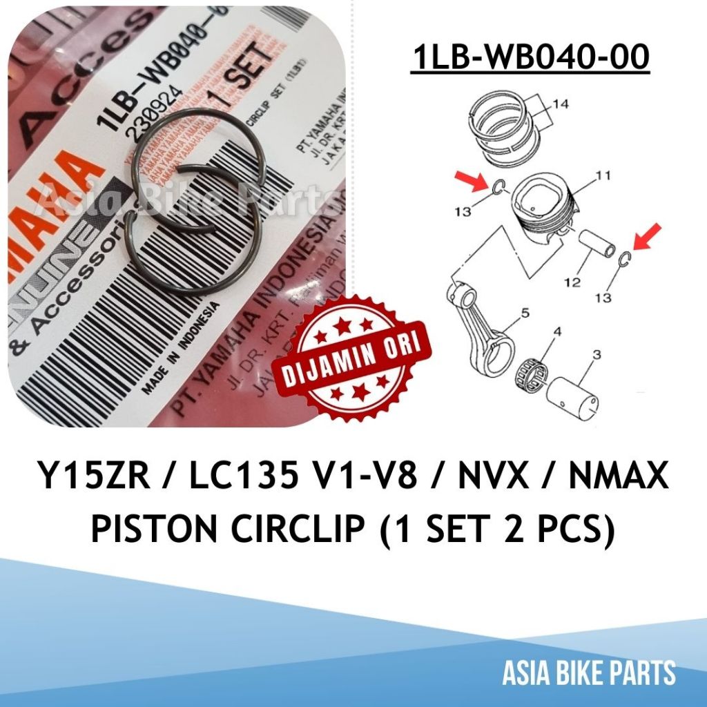 Yamaha Original Y15ZR V1 V2 / LC135 V1-V8 / NVX / NMAX / MT15 R15 R15M ...