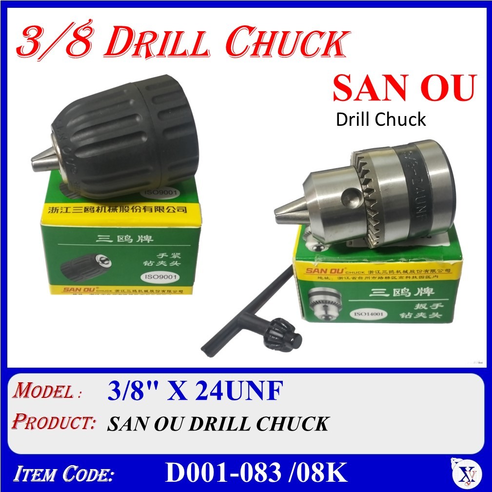 (3/8" X 24UNF) SAN OU DRILL CHUCK -D001-083 D001-08K | Shopee Malaysia