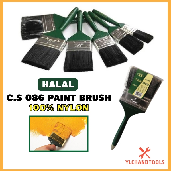 100% Halal Nylon Synthetic Fiber Paint Brush CS-086 Berus Cat Ready ...