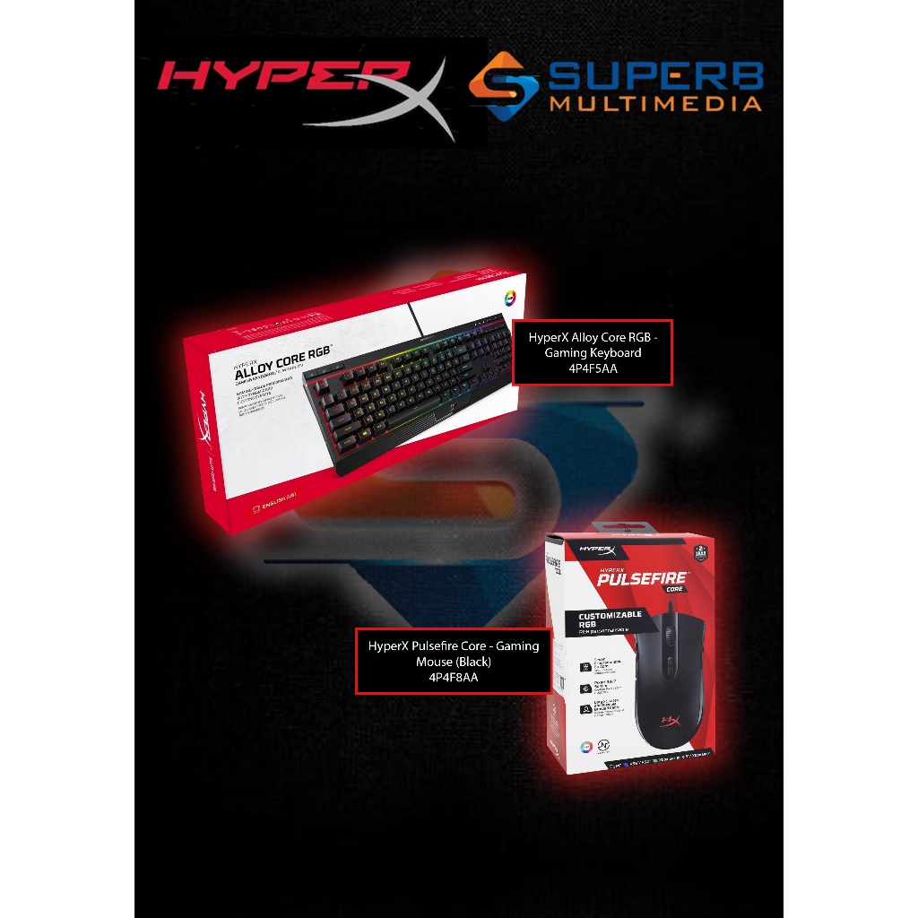 HyperX Combo pack Promo (HyperX Alloy Core RGB - Gaming Keyboard ...