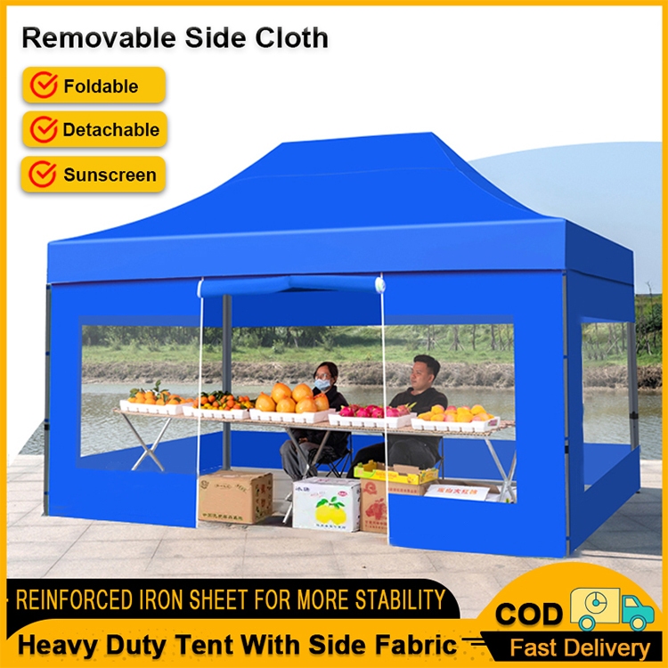 Canopy 10x15 Super Heavy Duty Khemah Pasar Malam with Side Wall and ...