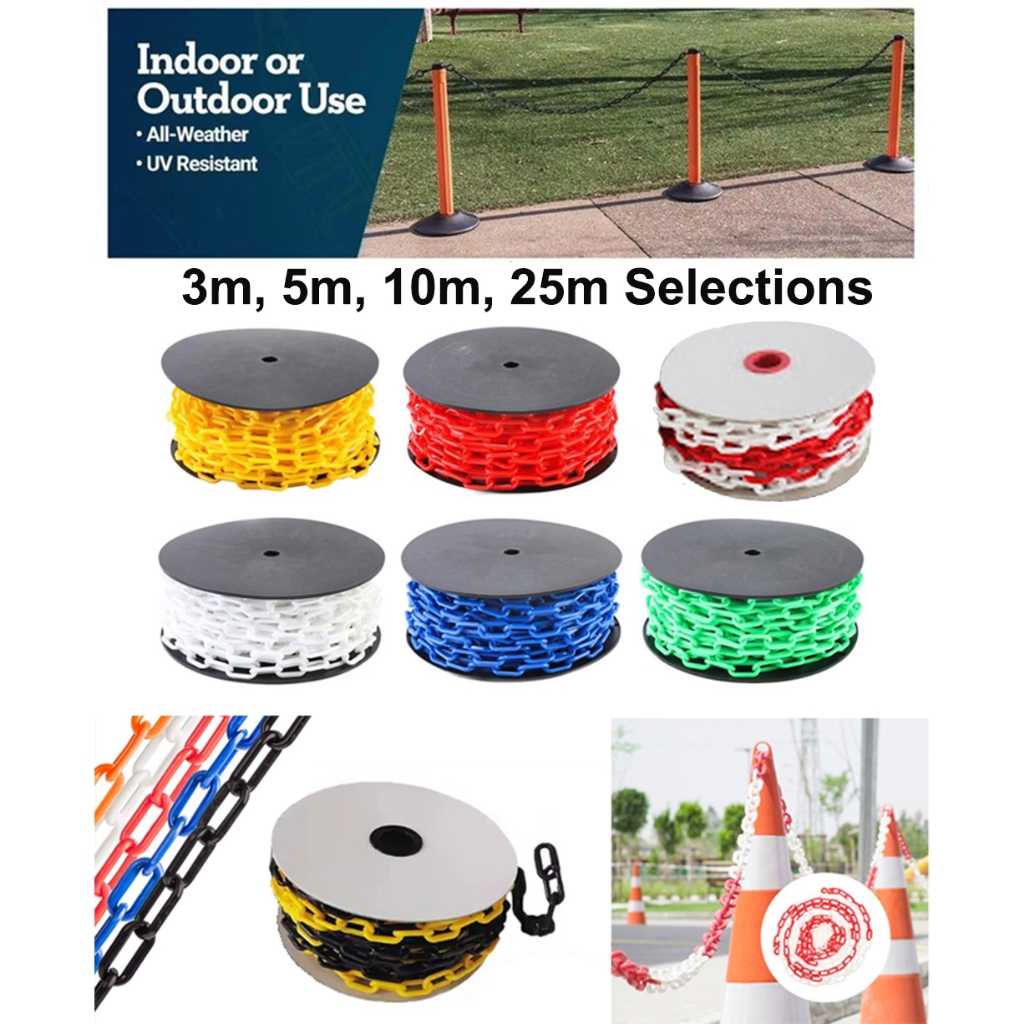 PVC Chain Barrier Safety Barricade Chain PVC Link Chain Outdoor and ...