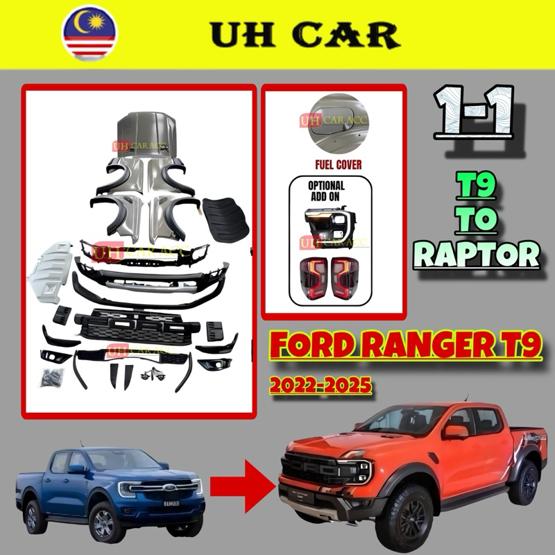 (T9 To Raptor) (1-1) Ford Ranger T9 XL XLT WILDTRAK Convert Raptor ...