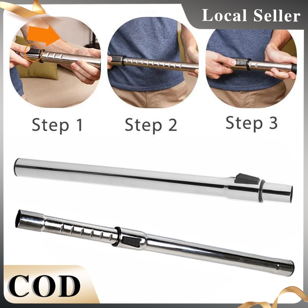 32MM Vacuum Cleaner Telescopic Extension Metal Telescopic Pipe Straight ...