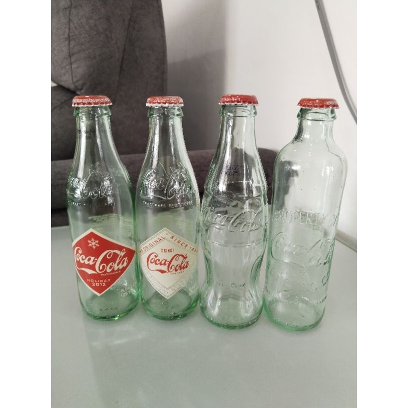(4 Bottles) USA Coca Cola Coke Empty Glass Bottle Set | Shopee Malaysia