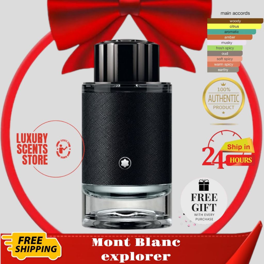 💯% Mont Blac Explorer Eau De Parfum EDP 100 Perfume For Male | Shopee ...
