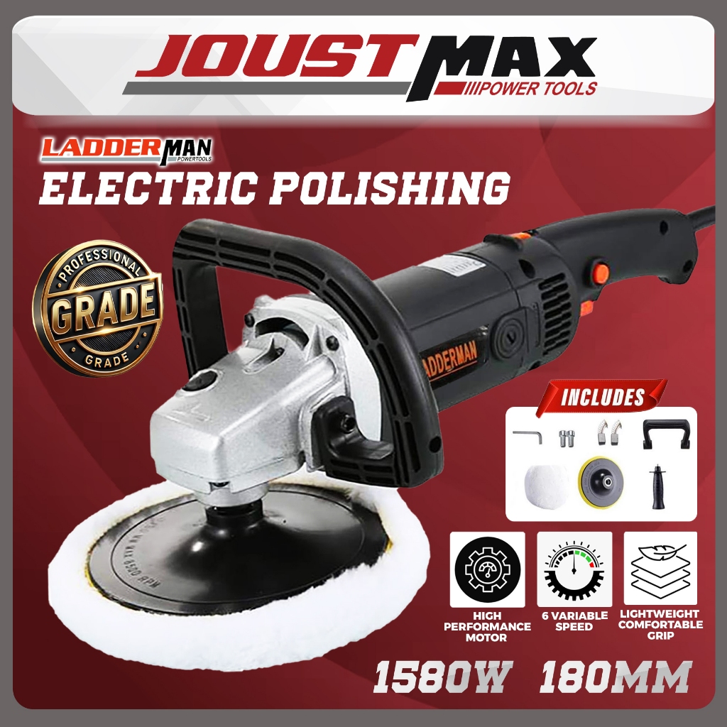 Package 1580W 180mm Car Polisher Sander Electric Polishing Buffer ...