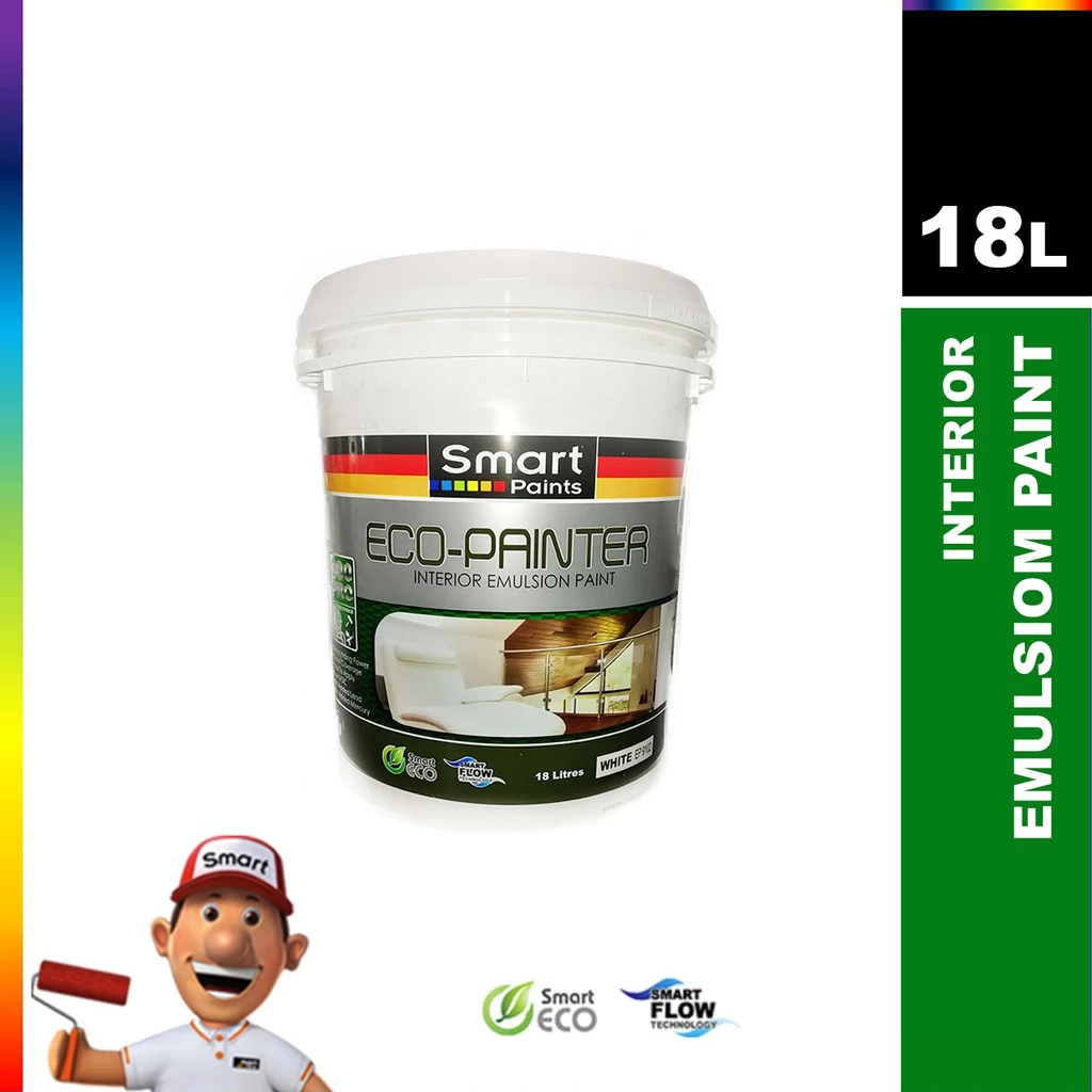 Cat Emulsi Dalaman Smart Eco Painter 300 PRO PUTIH 9102 | Shopee Malaysia