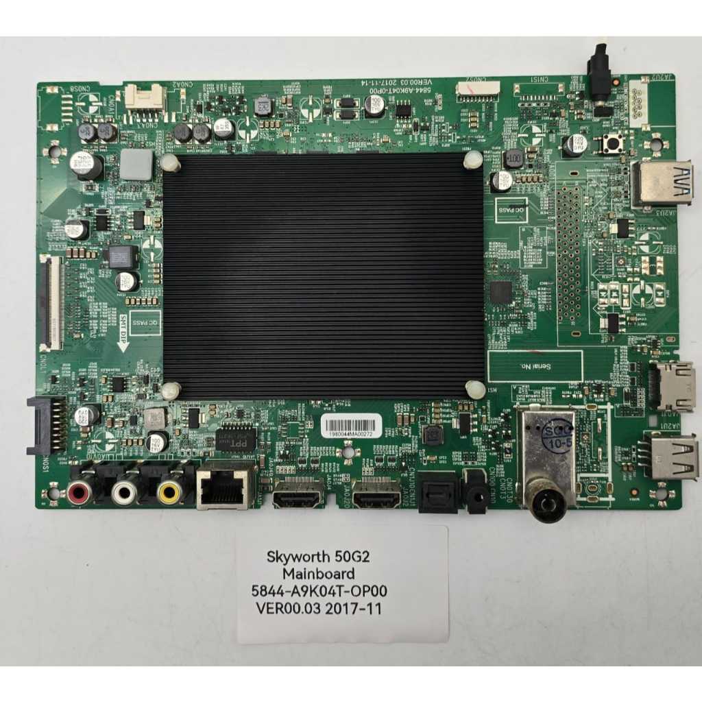 Skyworth 50G2 Mainboard 5844-A9K04T-OP00 VER00.03 2017-11 / TCON / LDVS | Shopee Malaysia