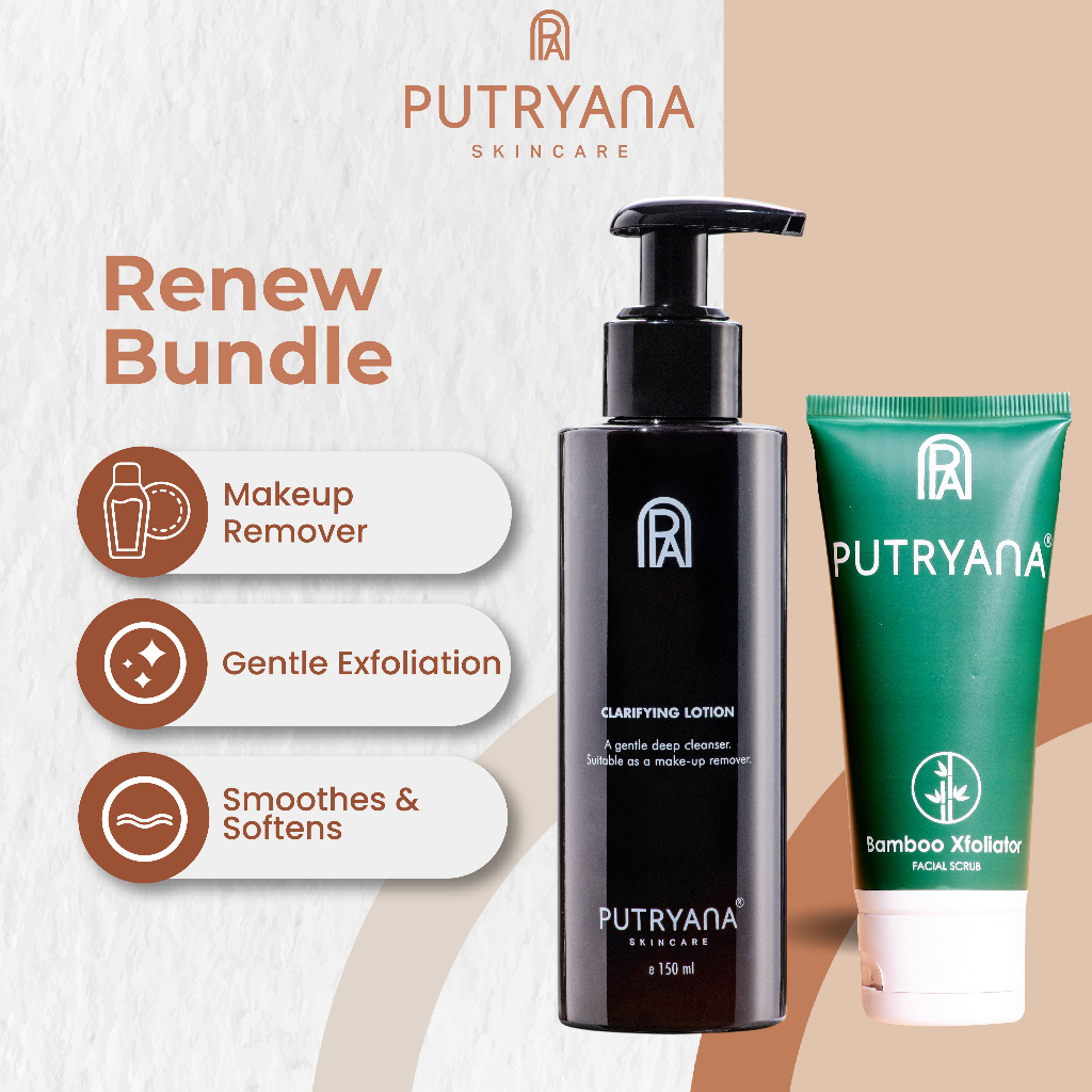 [PUTRYANA] Renew Bundle - Clarifying Lotion Make Up Remover (150ml) + Bamboo Beads Exfoliator ...
