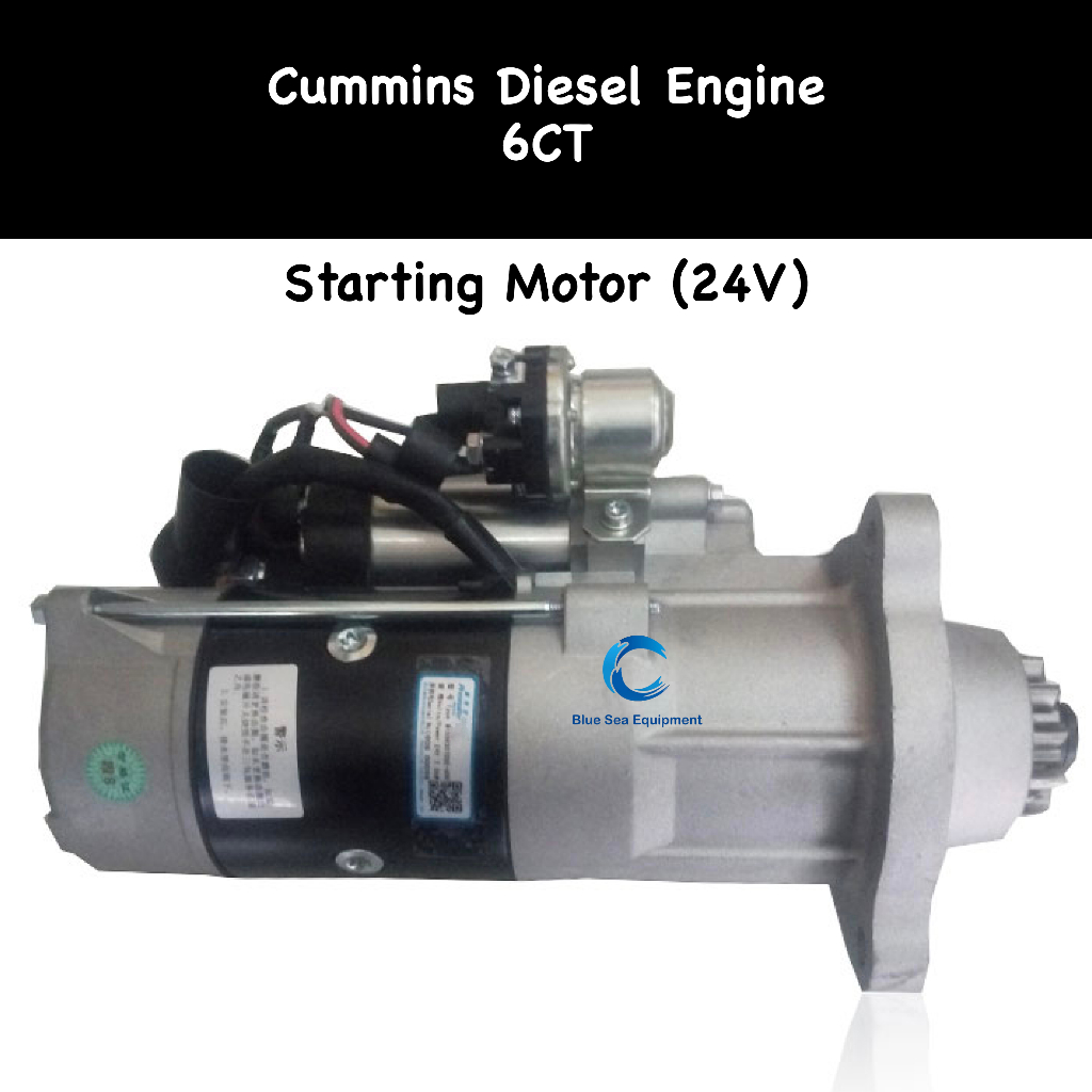 Starting Motor (24V) for Cummins 6CT Diesel Engine - 5255292 5266534 ...